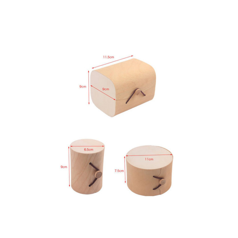 Round tube birch veneer soft bark packaging box – Wooden box ...
